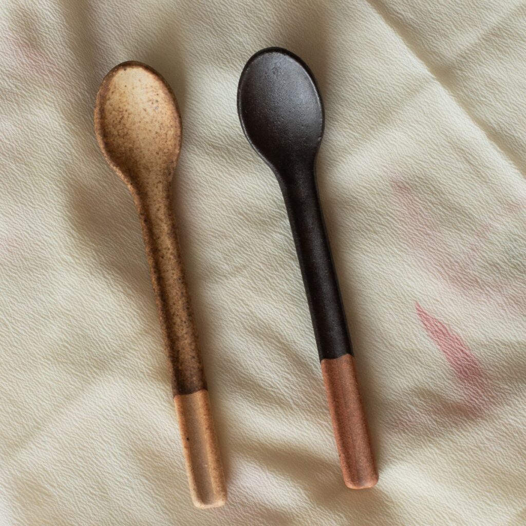 Shigaraki Black Spoon - Japanese Spoons - Japanese Tableware